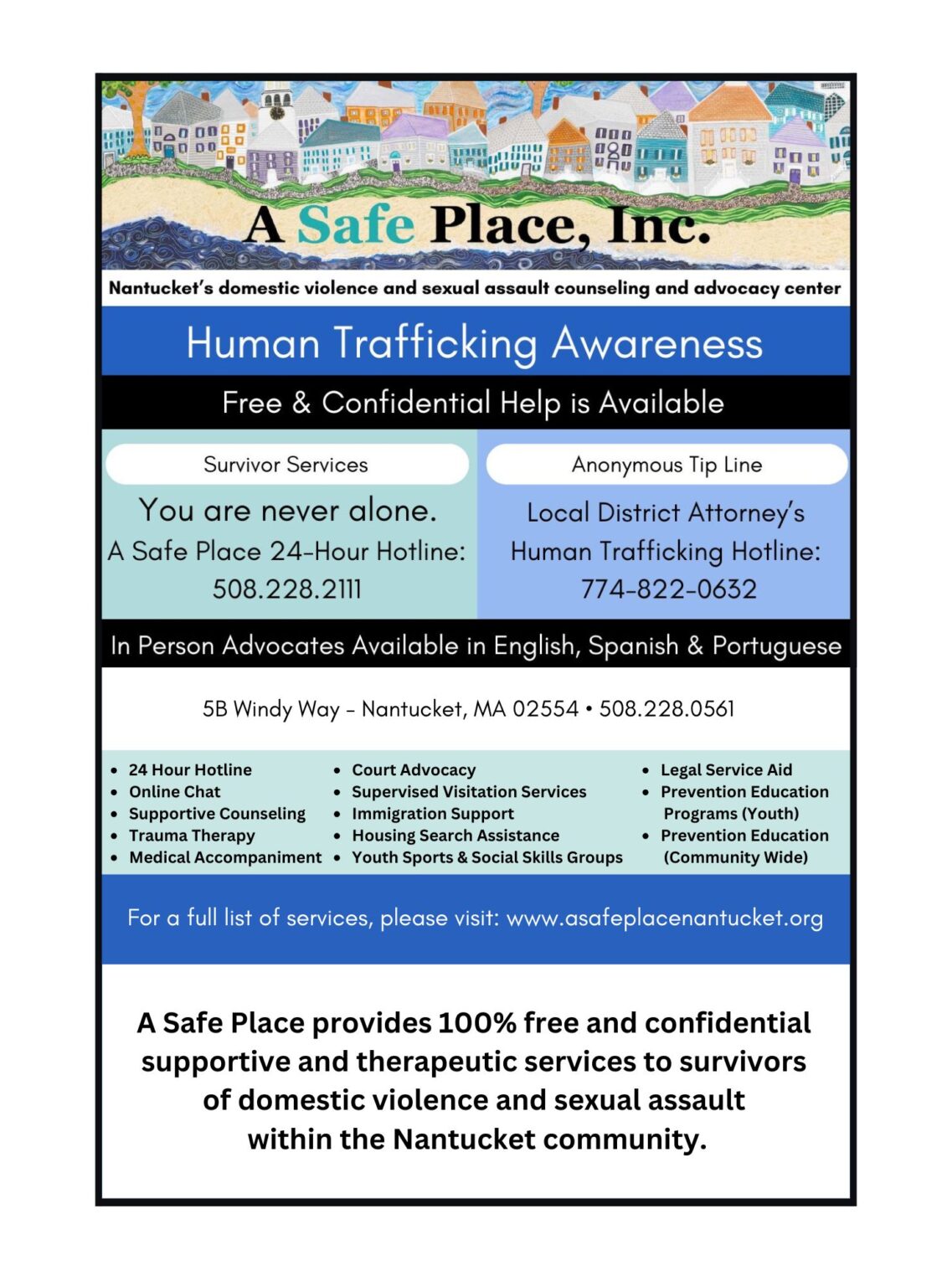 Human Trafficking Awareness - A Safe Place, Inc